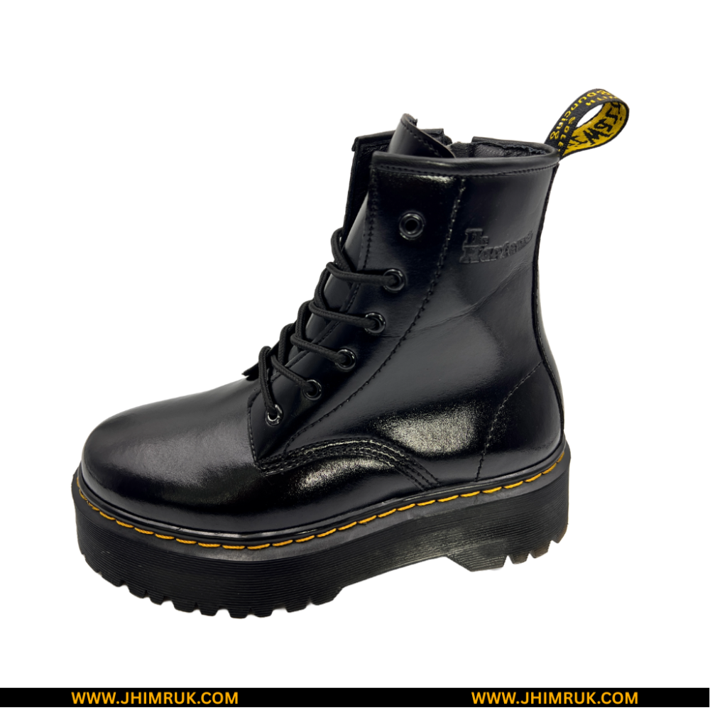 Dr. Martens Triple Sole Smooth Leather Black Boots