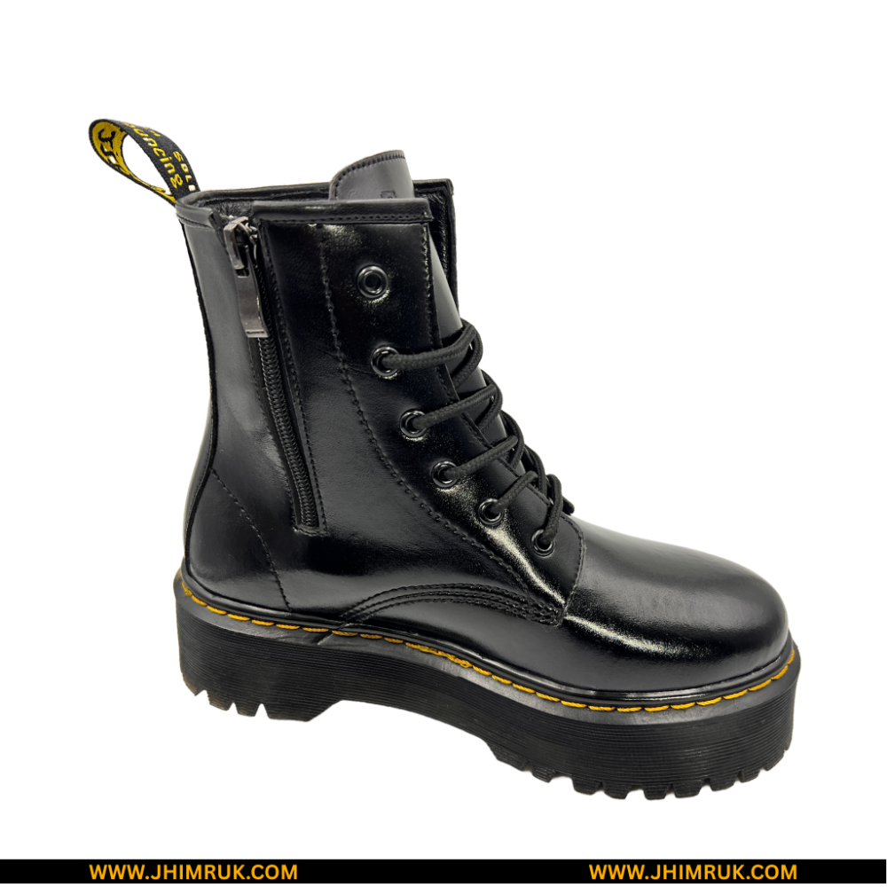 Dr. Martens Triple Sole Smooth Leather Black Boots